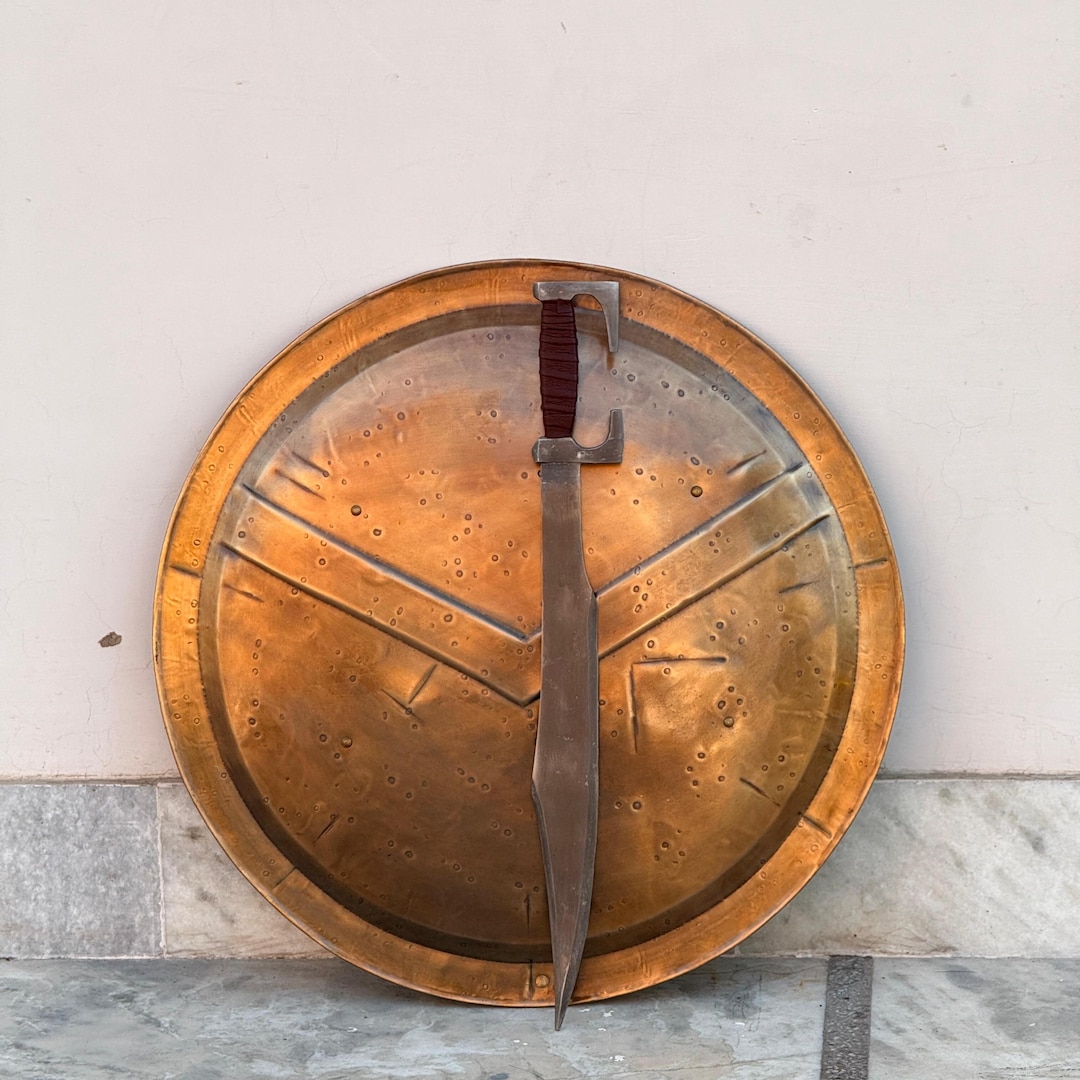 Medieval 300 Spartan Shield With Sword King Leonidas War Shield Metal ...