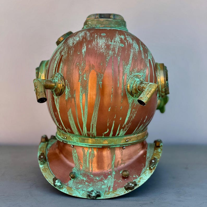 Green Antique Diving Helmet | Mark V Style Divers Helmet | Marine ...