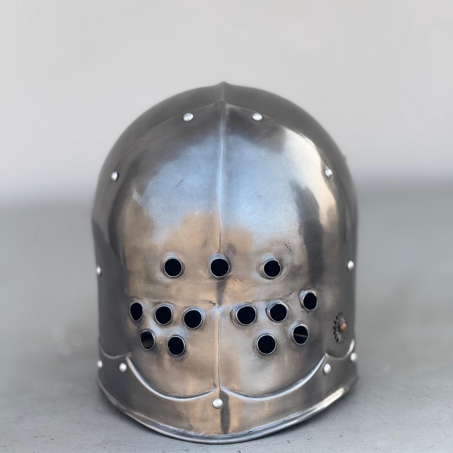 Medieval Marauder Helmet - Marauder Helmet - Black/grey - Dark Knight Armor LARP Helmet ...