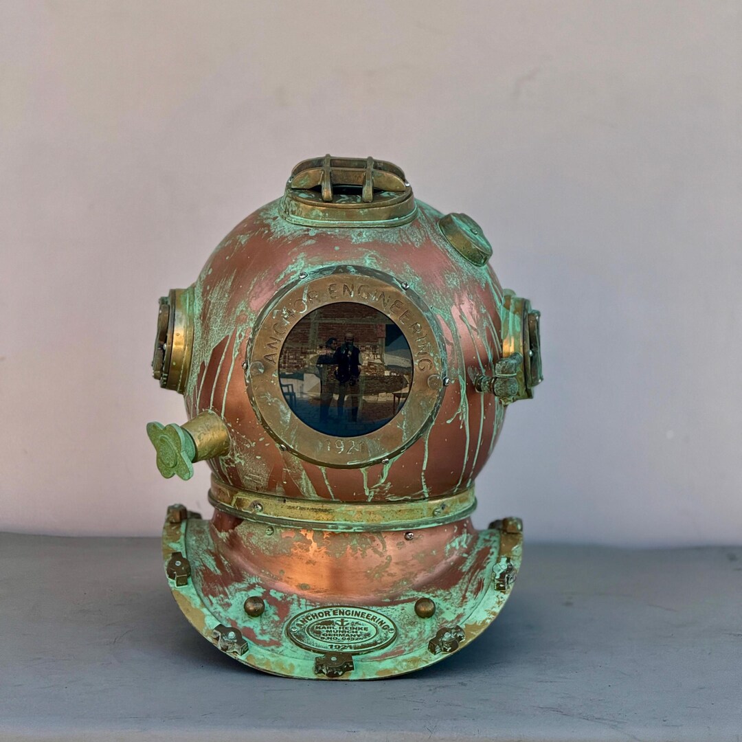 Green Antique Diving Helmet | Mark V Style Divers Helmet | Marine ...