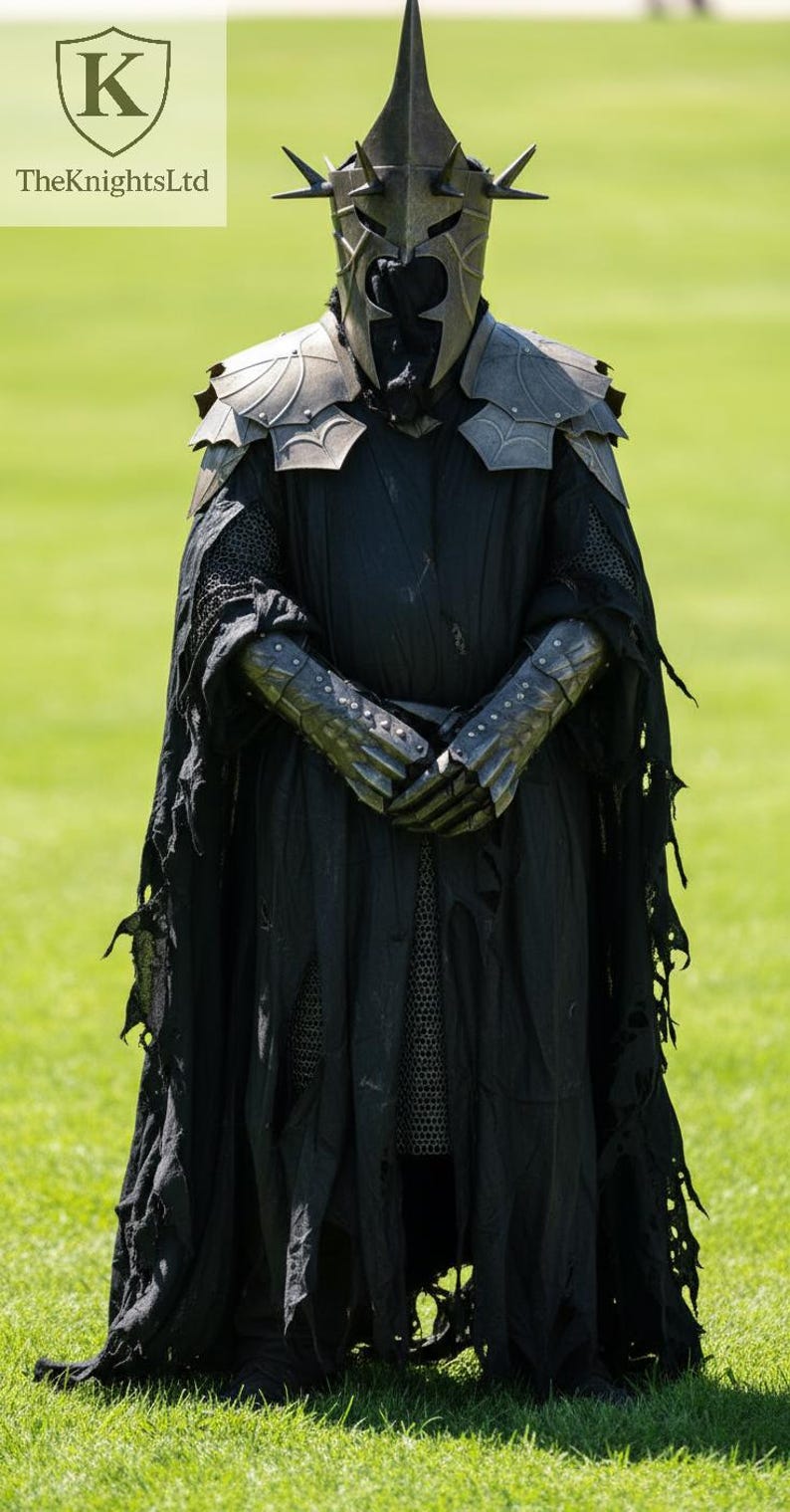 Nazgul Full Costume: Ringwraith Outfit With Helmet, Gauntlets & Cloak ...