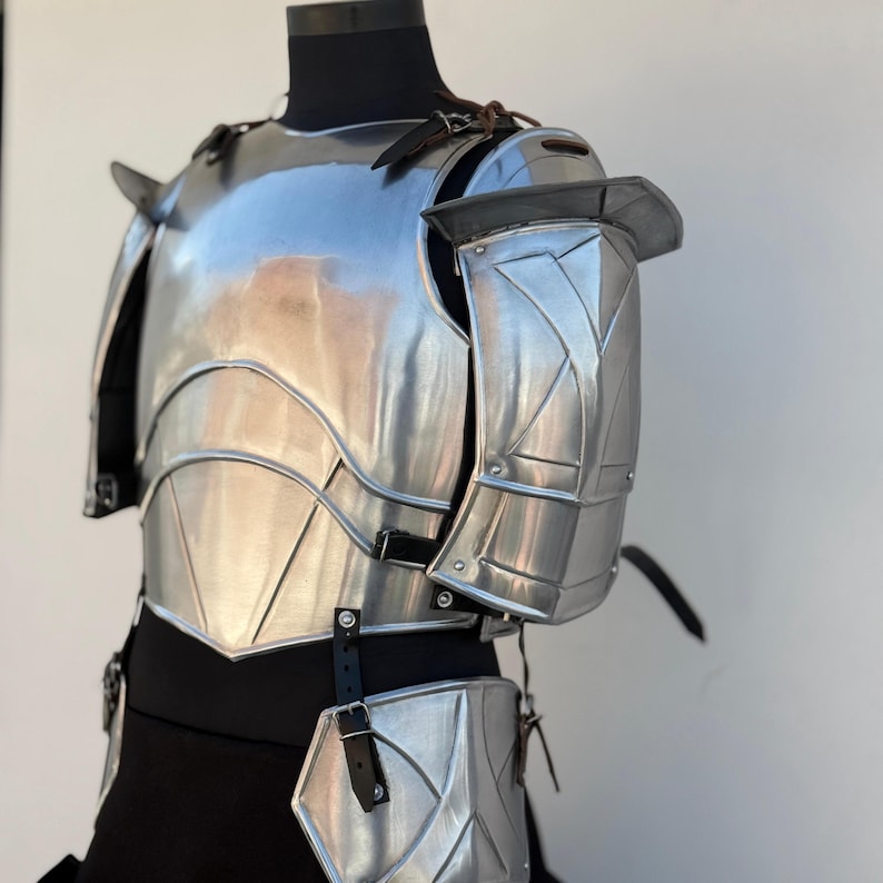 Medieval Knight Lady Steel Armor – Female Cuirass, Pauldrons, Bracers ...