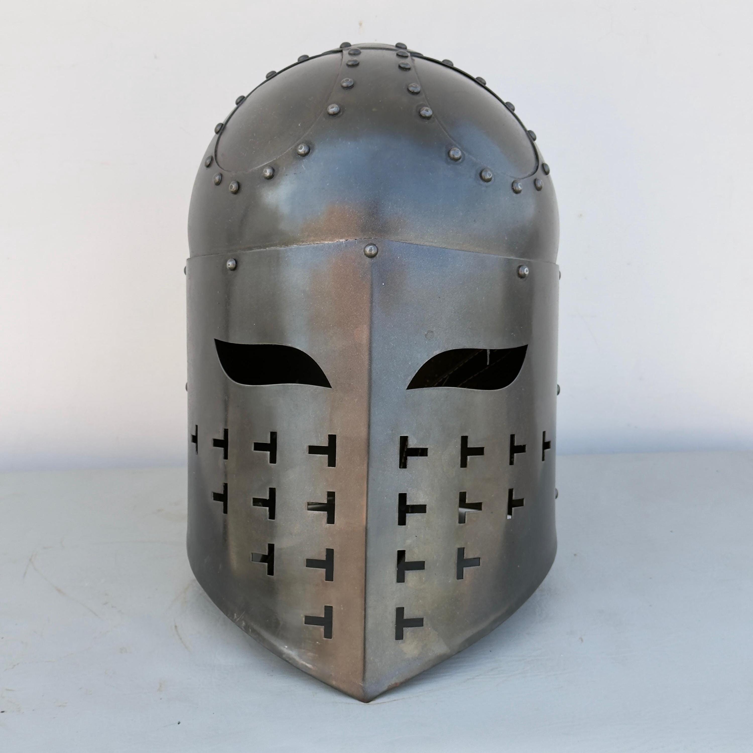 Handmade Crusader Spangen Helmet – Medieval Knight Armor, Cosplay LARP ...