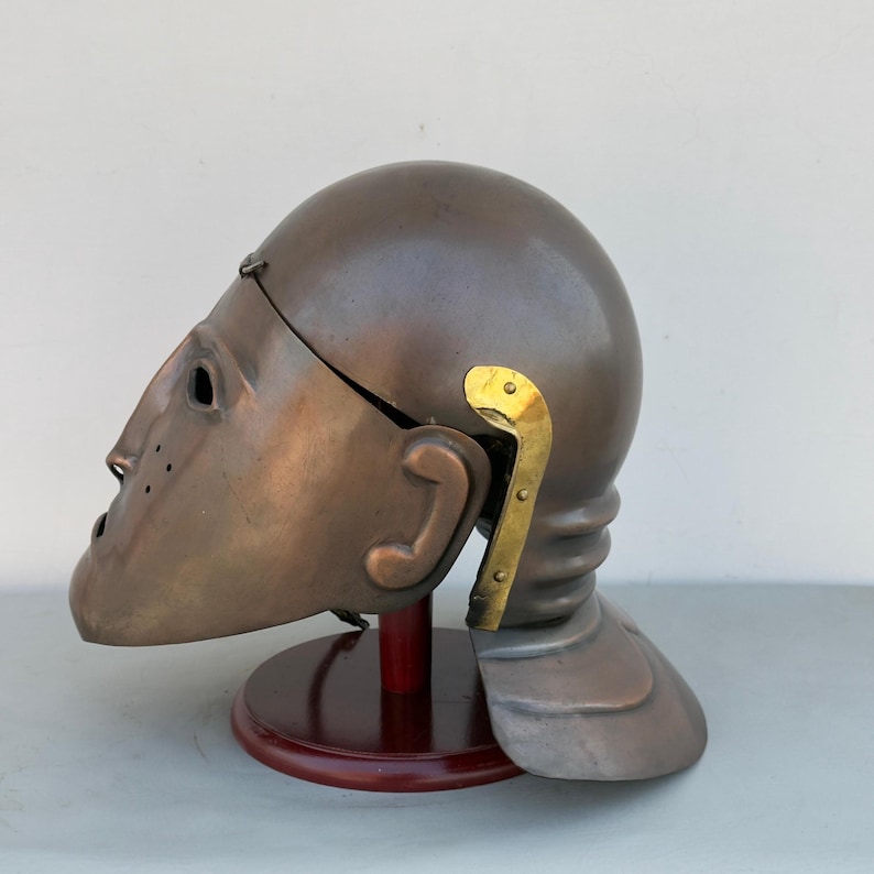 Medieval Roman Cavalry Face Helmet- Reenactment Costume Larp Armory ...