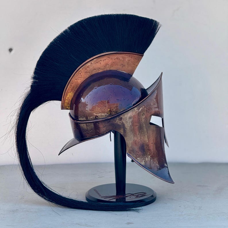 Spartan Helmet - King Leonidas 300 Movie Authentic Replica Steel Knight ...