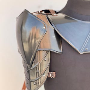 Medieval Black Undead Pair of Pauldrons With Gorget Armor Larp Armor ...