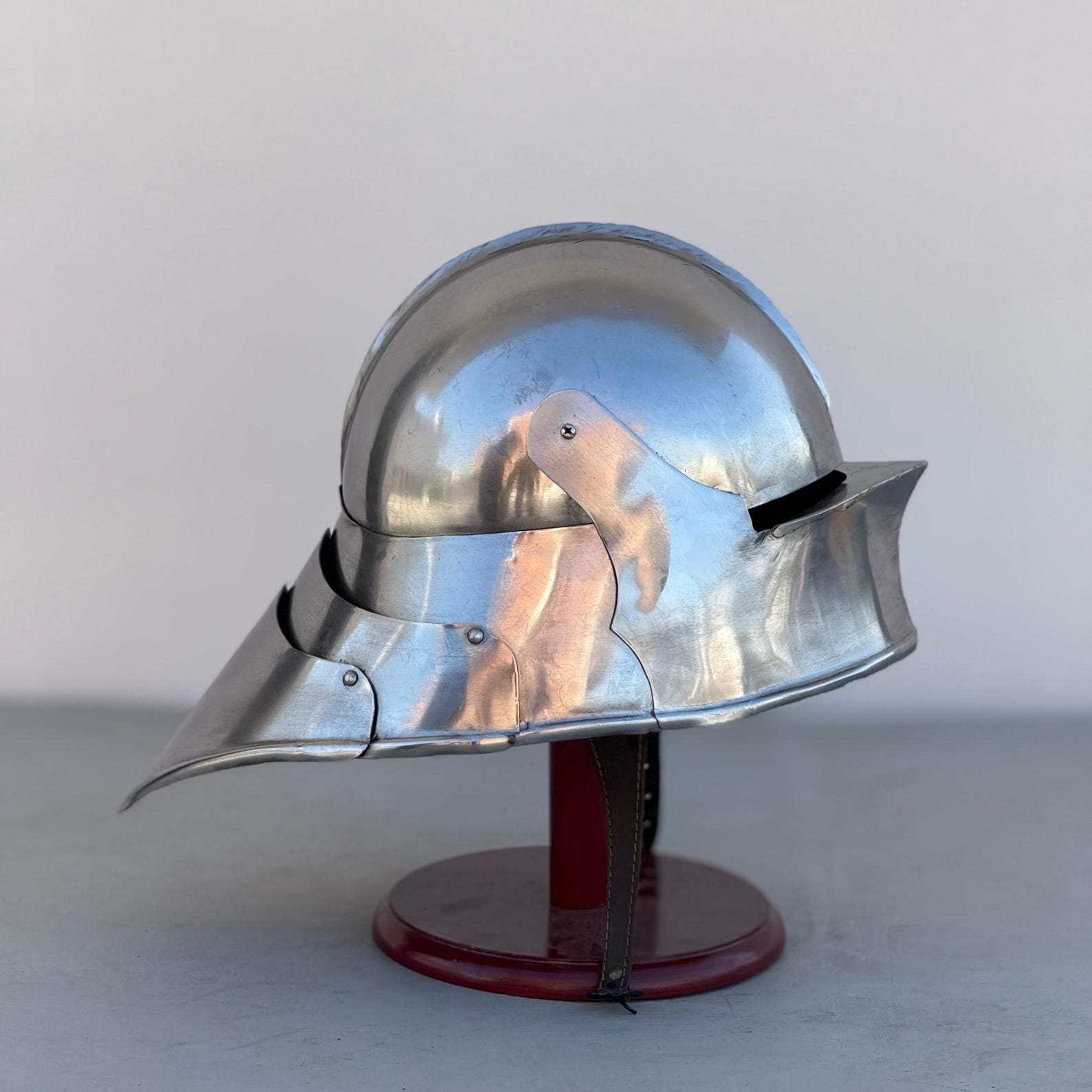 Medieval Knight Steel German Sallet Helmet With Long Tail- Larp Knight ...