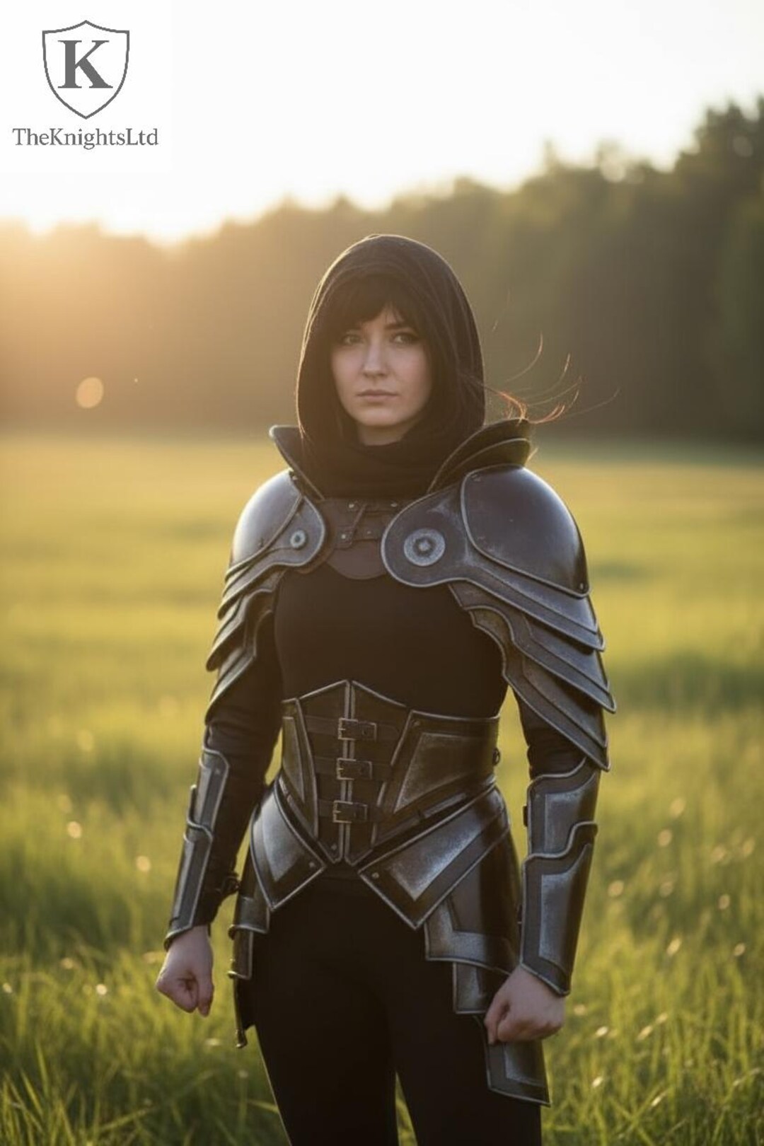Medieval Knight Lady Half Body Armor- Female Corset,paudldrons- Women's ...