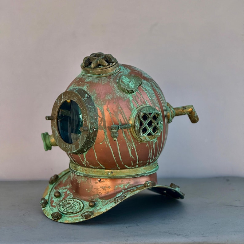 Green Antique Diving Helmet | Mark V Style Divers Helmet | Marine ...