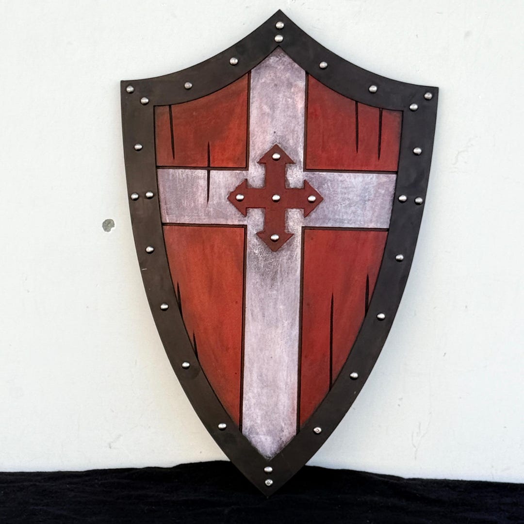 Templar Shield | Medieval Knight White Cross Red Templar Shield ...