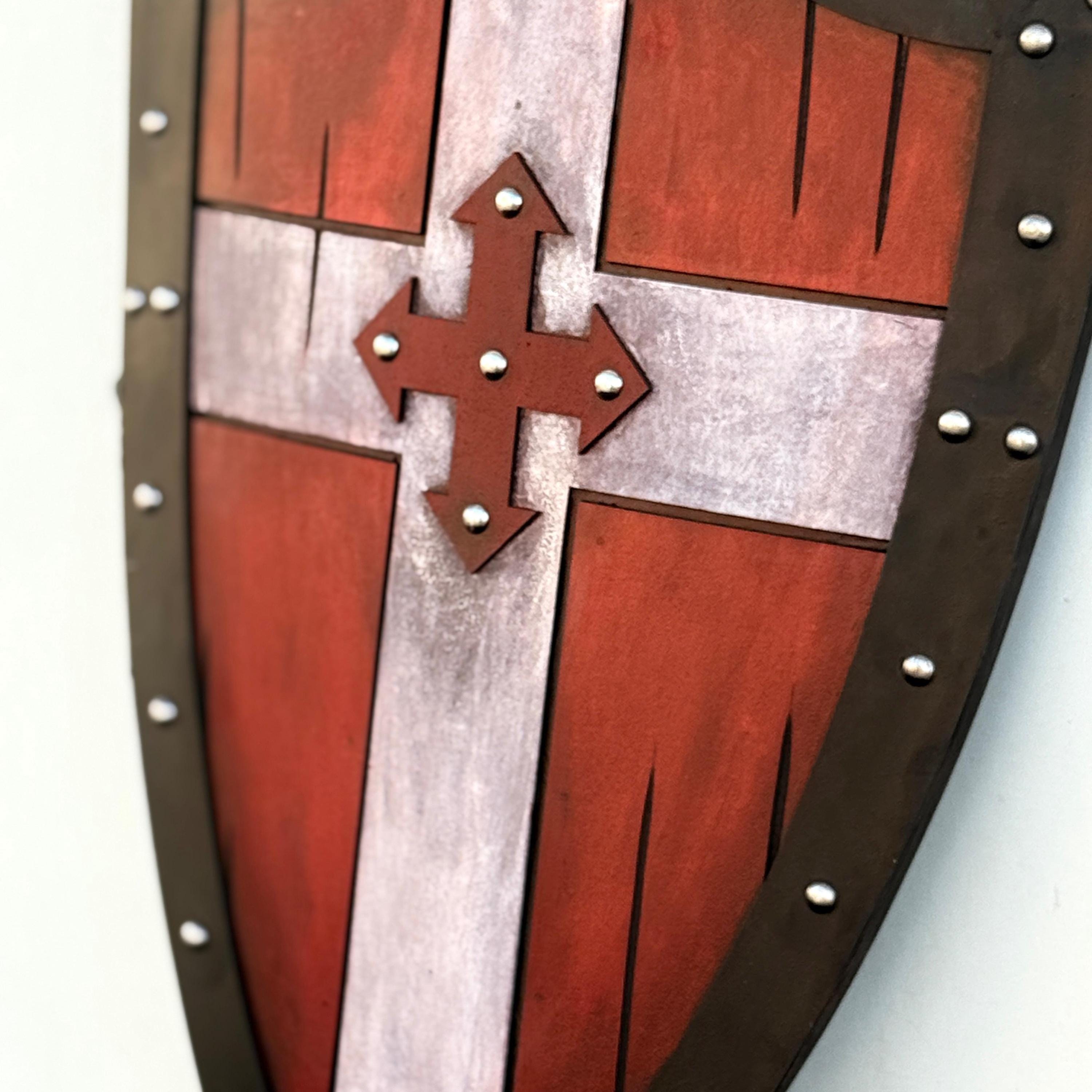 Templar Shield | Medieval Knight White Cross Red Templar Shield ...