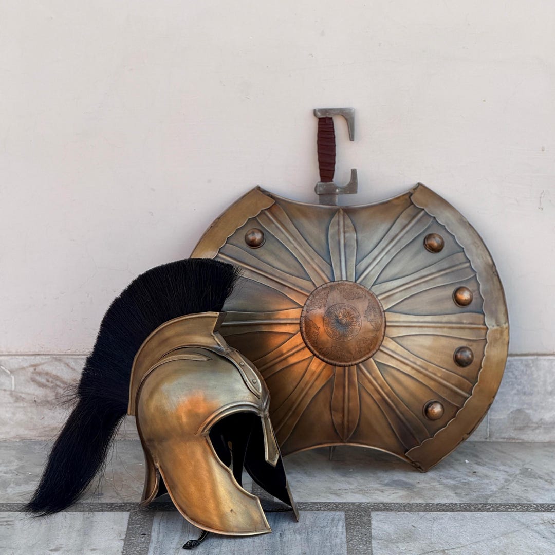 Medieval Troy Trojan Shield,achilies Shield With Troy Achilies Helmet ...