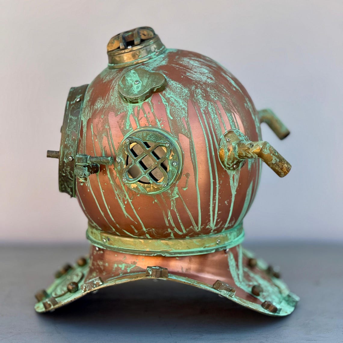 Green Antique Diving Helmet | Mark V Style Divers Helmet | Marine ...