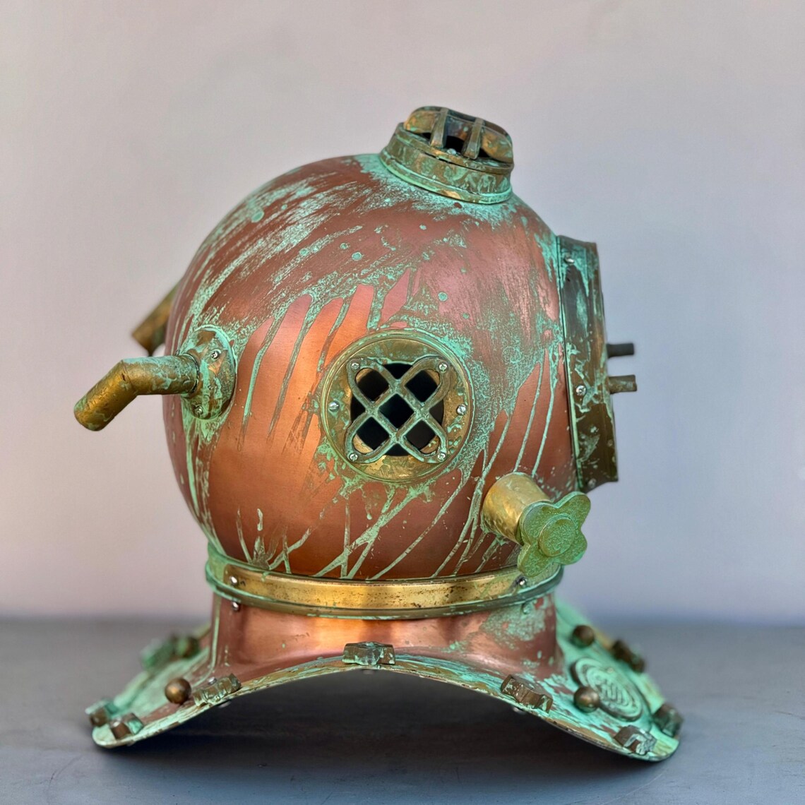 Green Antique Diving Helmet | Mark V Style Divers Helmet | Marine ...
