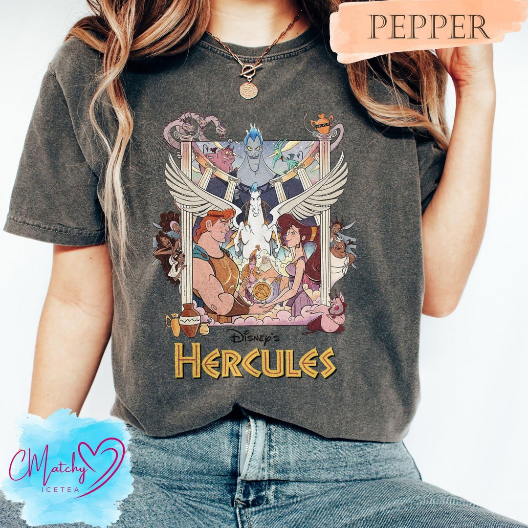 Retro 90's Disney Hercules Comfort Colors Shirt, Disney Family Birthday ...