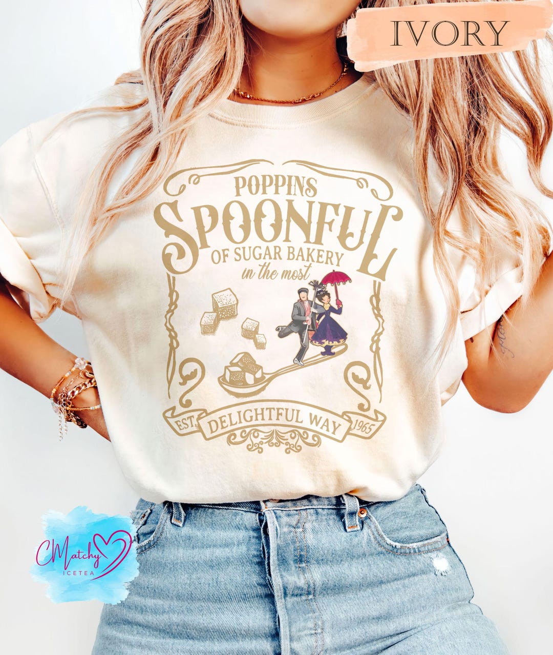 Vintage Mary Poppins Spoonful of Sugar Shirt, Disney Bakery Tee ...