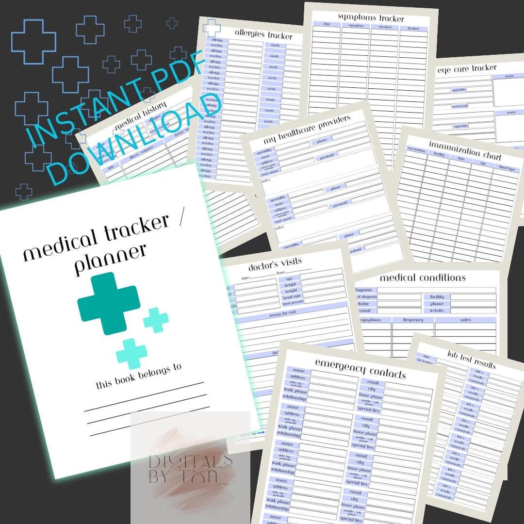 Medical Diary, Medical Tracker, Medical, Health Care Management ...