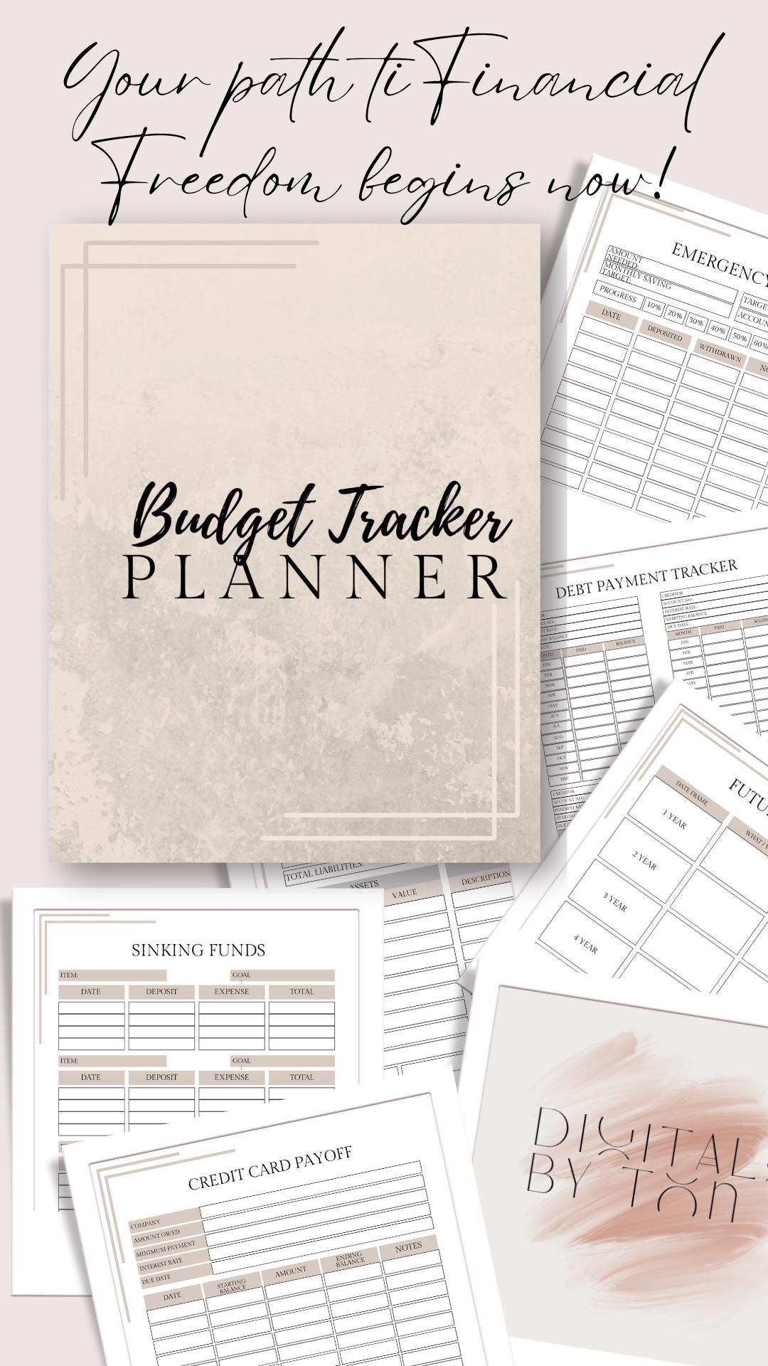 Digital Budget Tracker Planner, Budget Tracker, Digital, Planner ...