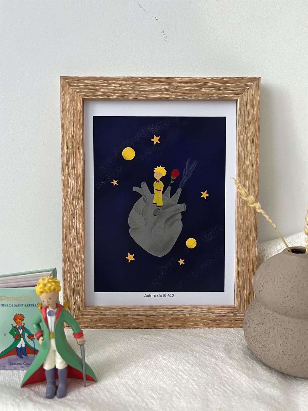 The Little Prince Inspired Heart Planet Print - Hand-signed by Artist ...