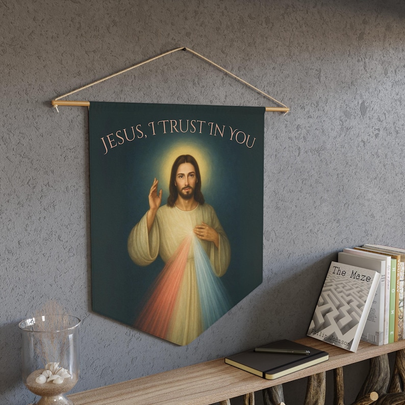 Divine Mercy Pennant Banner: Catholic Home Decoration - Etsy