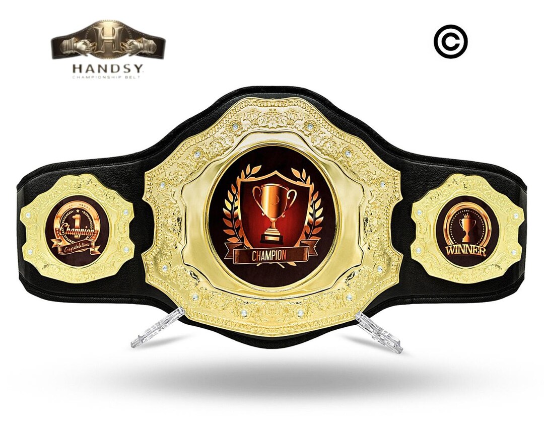 Die Cast Heavy Championship Belt Adult – Real Leather Trophy Belt for ...