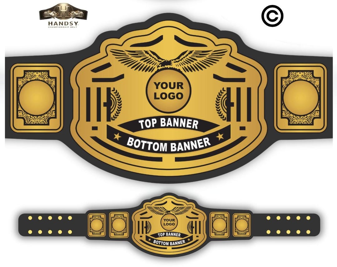 Customizable Trophy Belt Gift - Custom Wrestling Belt for Awards ...
