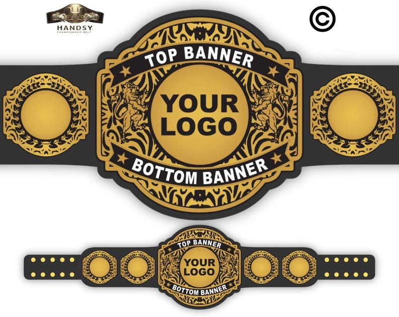 Customizable Trophy Belt Gift - Custom Wrestling Belt for Awards ...