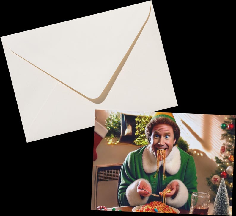 Christmas Card Buddy the Elf Holiday Movie Fun - Etsy