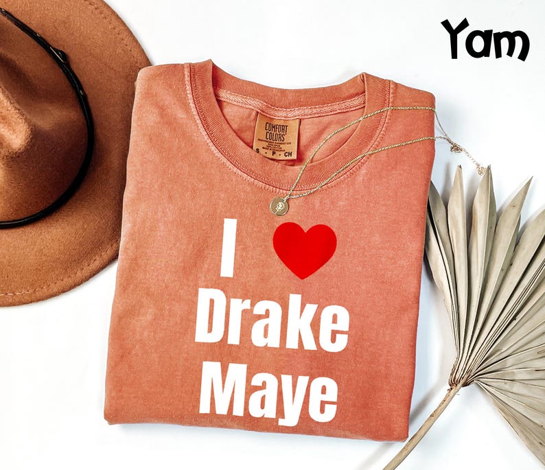 Comfort Colors® I Love Drake Maye Shirt - Football Fan Tee, Quarterback ...