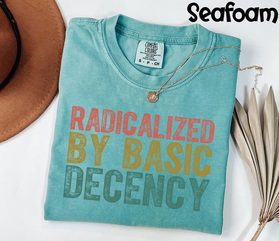 Comfort Colors® Anti Trump Shirt, Radicalized by Basic Decency T Shirt ...