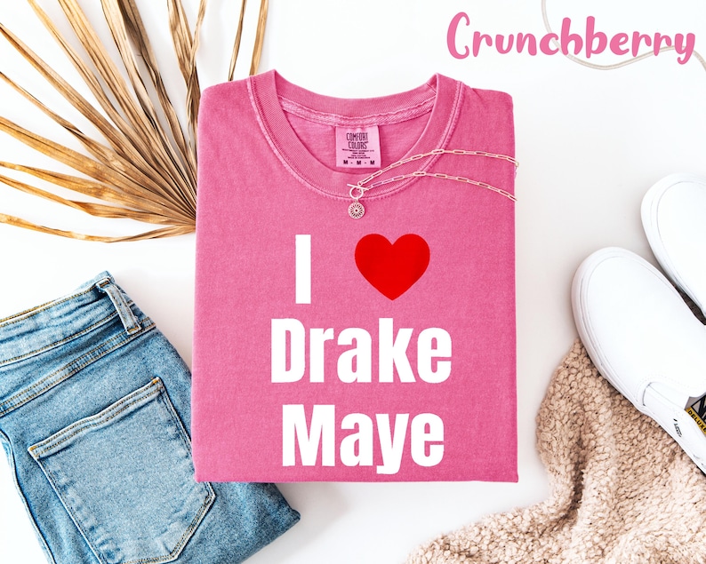 Comfort Colors® I Love Drake Maye Shirt - Football Fan Tee, Quarterback ...