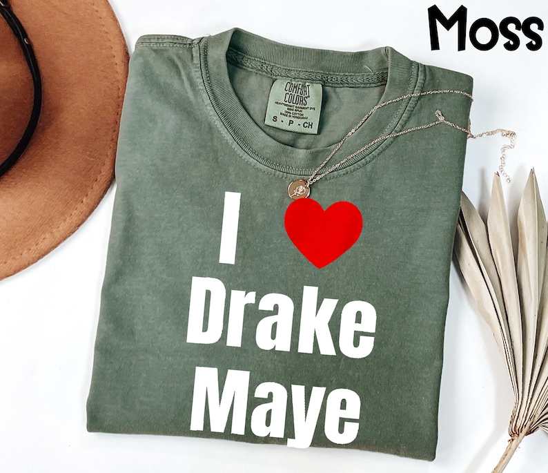 Comfort Colors® I Love Drake Maye Shirt - Football Fan Tee, Quarterback ...