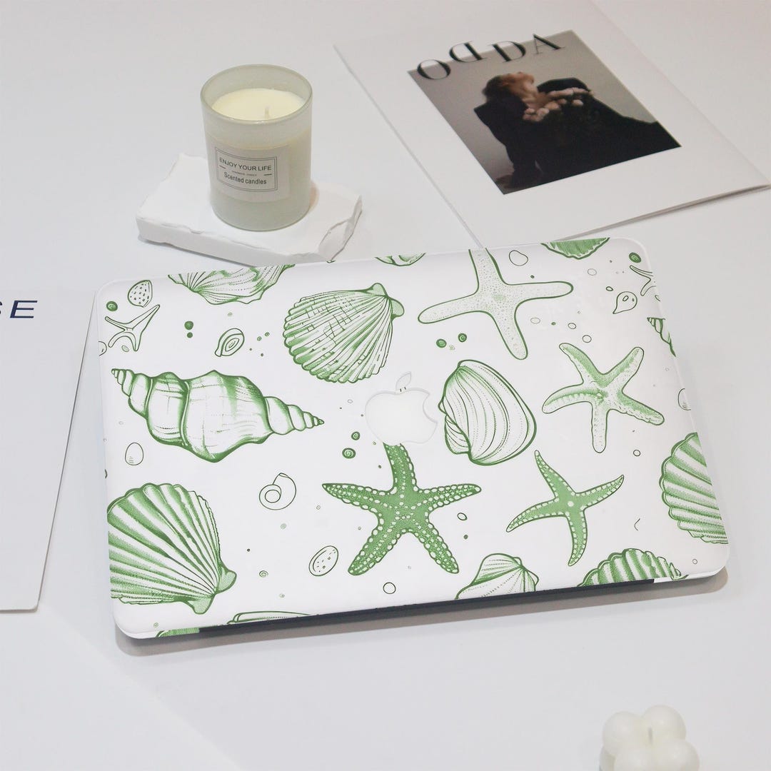 Coastal Green Seashell MacBook Case for New MacBook Air 15 A3241,ocean ...