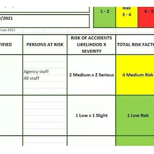 Editable Risk Assessment Template - Etsy UK