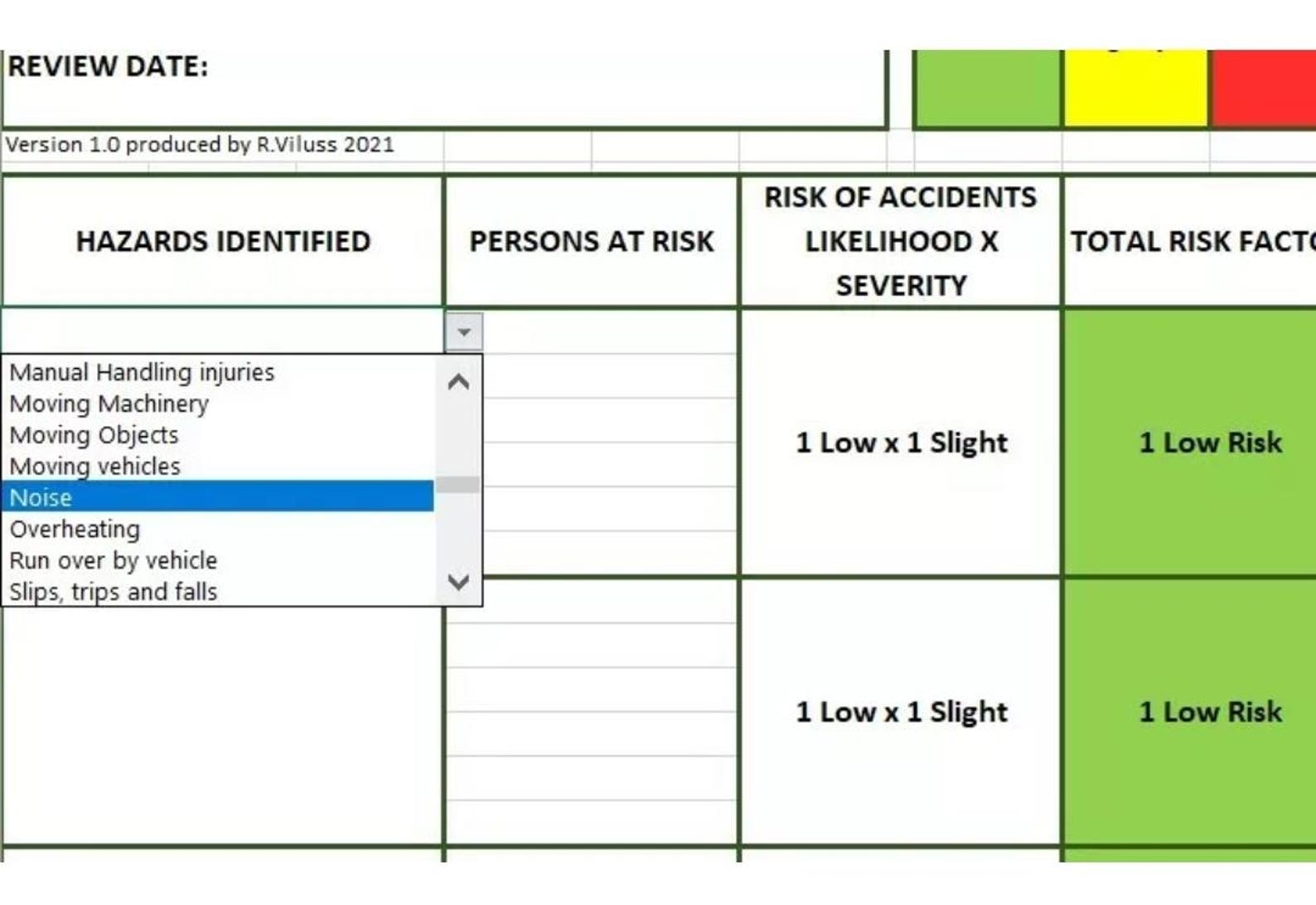 Editable Risk Assessment Template - Etsy UK