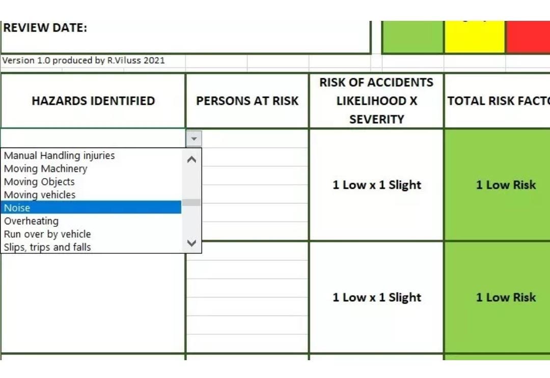 Editable Risk Assessment Template - Etsy UK