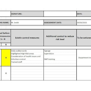 Editable Risk Assessment Template V2.0 - Etsy UK