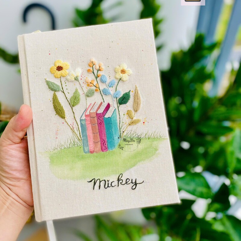 Embroidered Notebook - Etsy