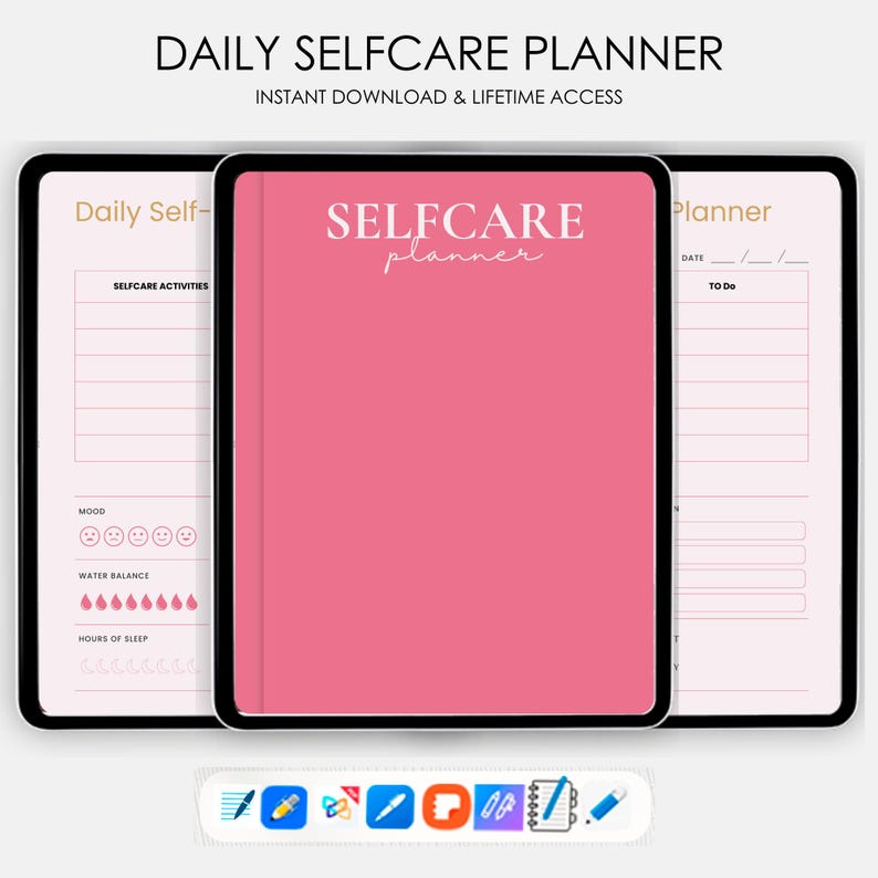Self-care Planner, Digital Planner, Self-love Journal, Wellness Planner ...