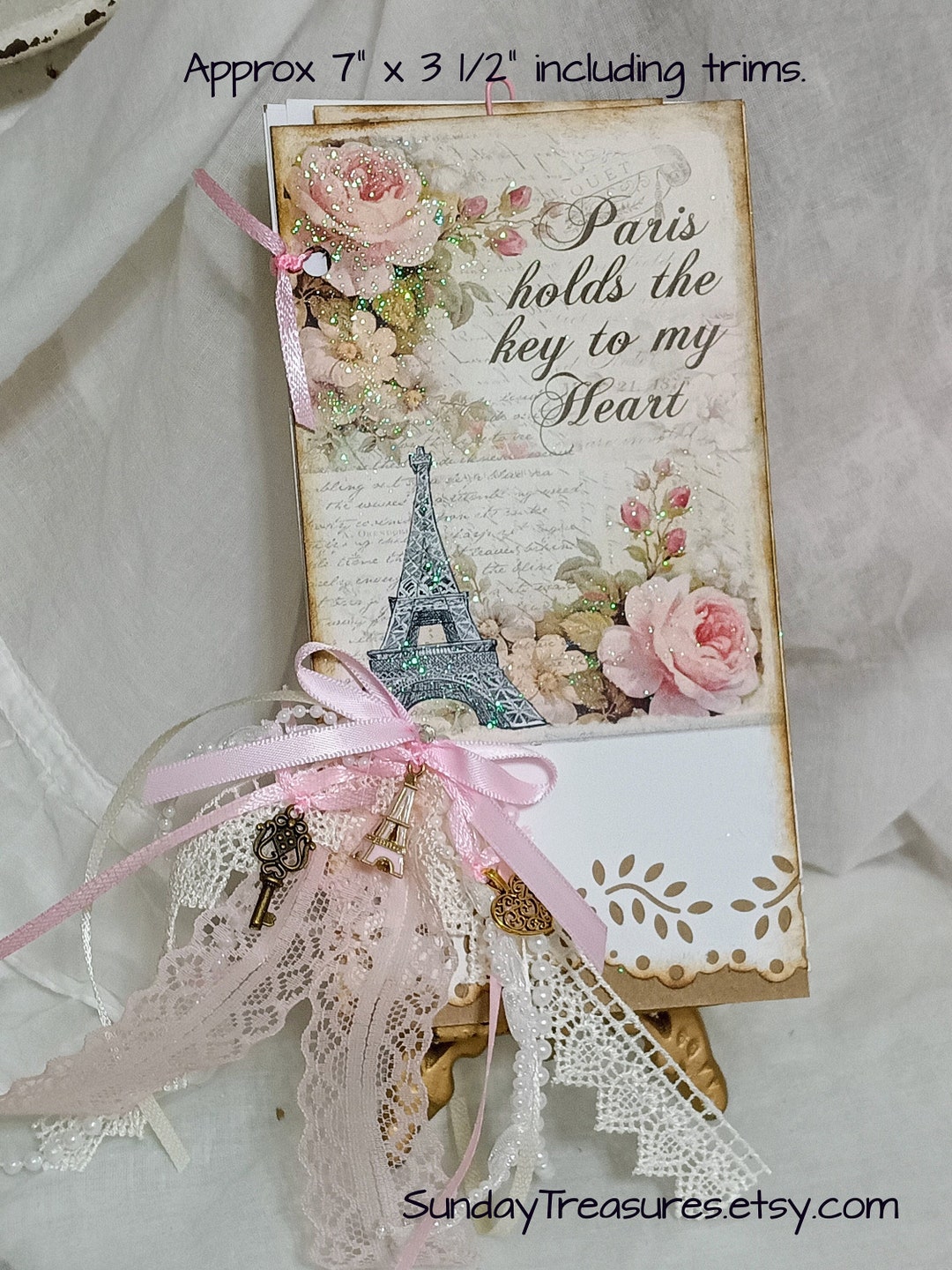 Paris Eiffel Tower Notebook Notepad Stationery / Paris Holds - Etsy