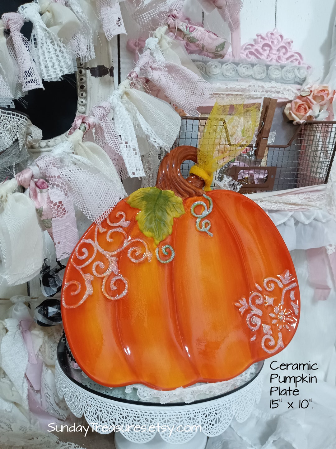 Fall Pumpkin Shaped Plate Thanksgiving Plate / Pumpkin Cookie Desseret ...