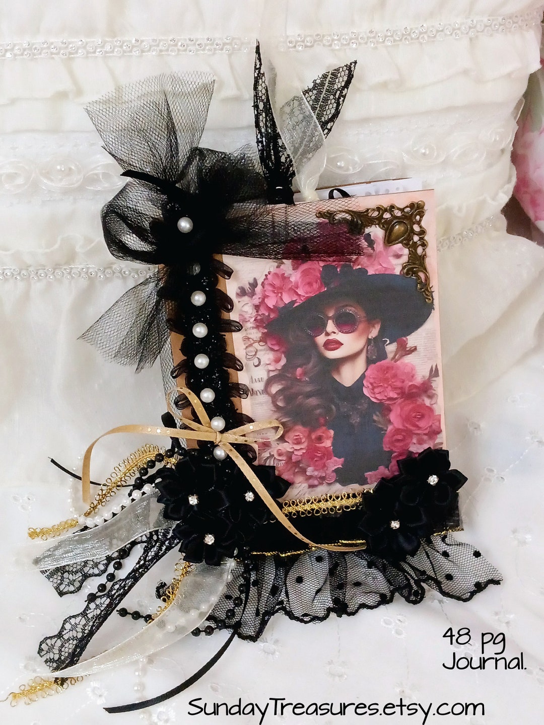 OOAK 48 Pg Modern Fancy Woman Journal / Journal Book PLANNER Notebook ...