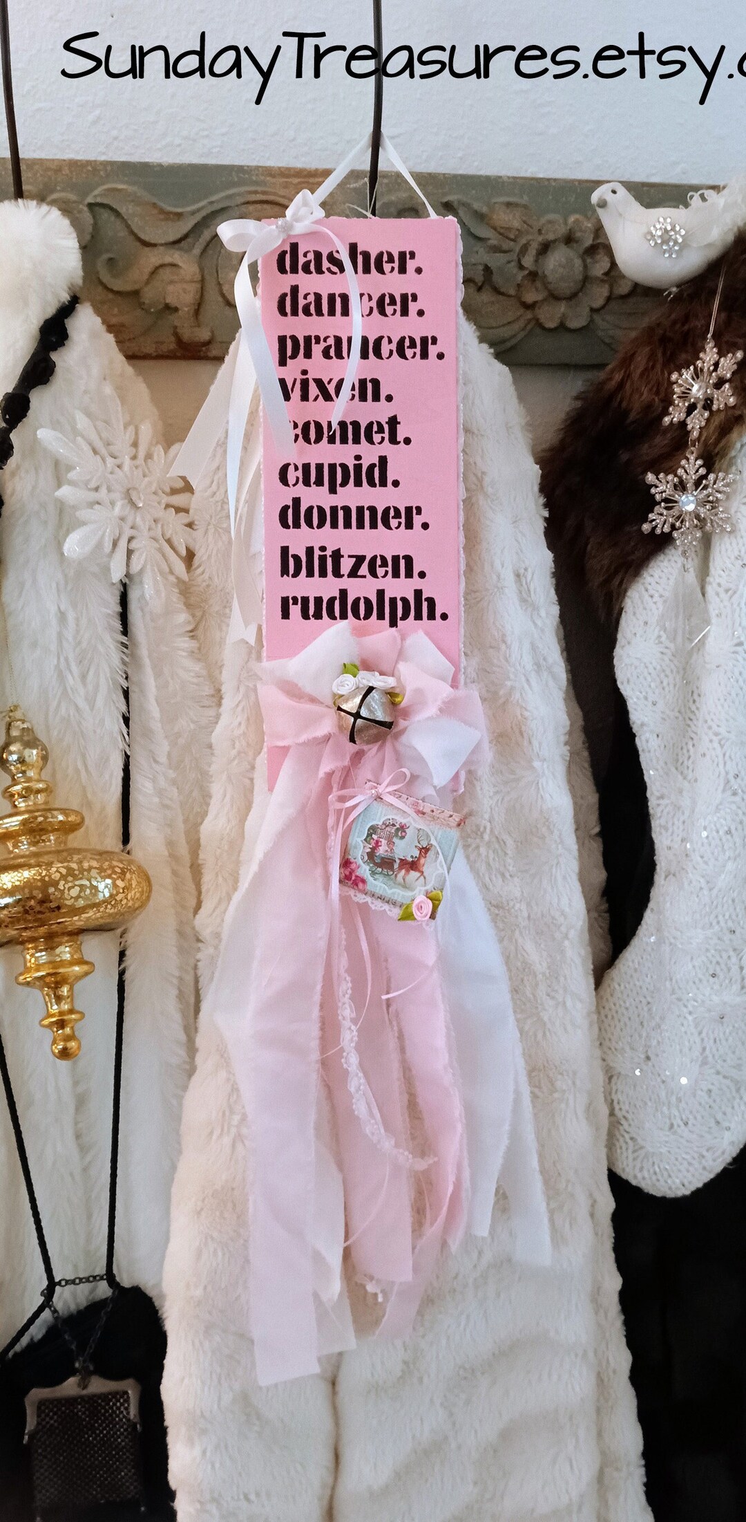 All Reindeer Names Wood Sign 23 Tall /rudolph Dasher Dancer Prancer ...