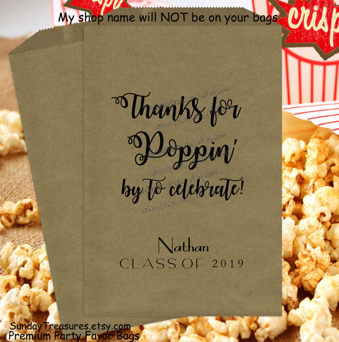 Free Shipping-qty 50 Bags Thanks for Poppin' Popping / Graduation ...