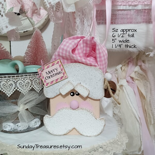 Wood Block Santa - Etsy