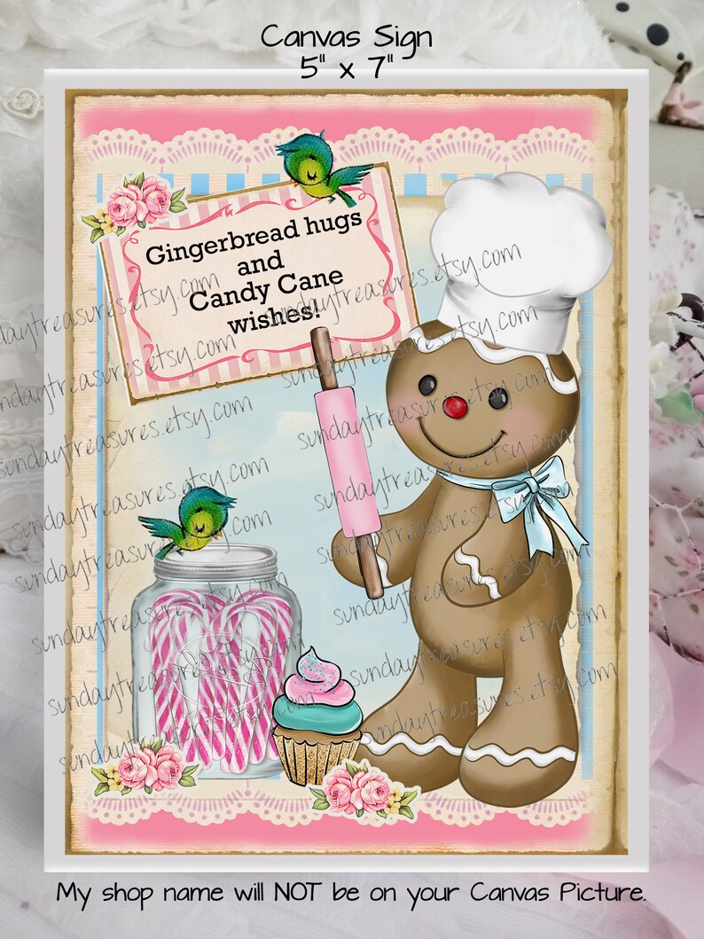 Gingerbread Train Candyland Express Wall Decor Sign 5x7 / Pink - Etsy