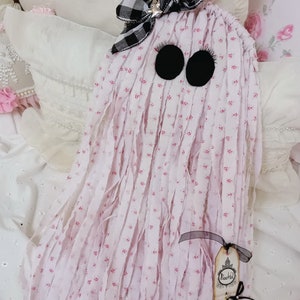 Shabby Chic Ghost Wall Decor / Pink Halloween Decor / Mon Ami Fabric ...