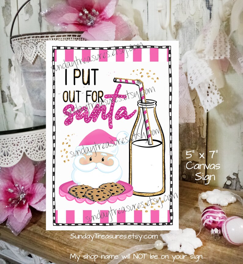 Pink Vintage Santa's Hot Cocoa Bar Gingerbread Pink Candy - Etsy