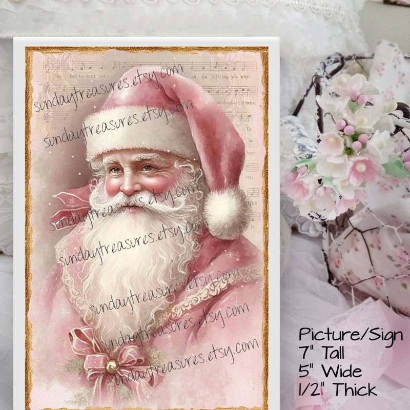 Pink Santa - Etsy