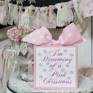 Pink / I'm Dreaming of a Pink Christmas / Snowflakes / Shabby Tiered ...